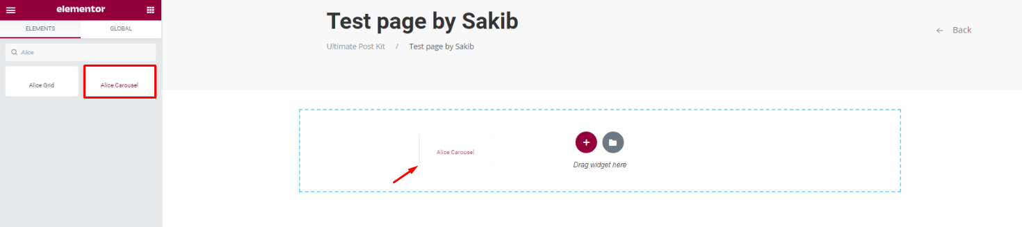 How to use Alice Carousel widget