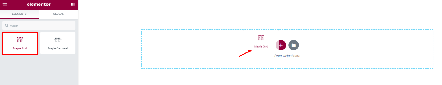How to use Maple Grid widget