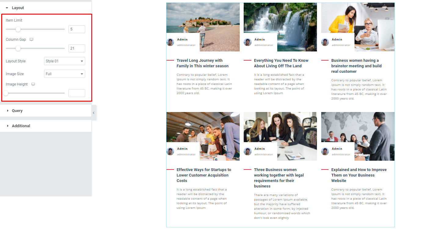 How to use Elite Grid widget