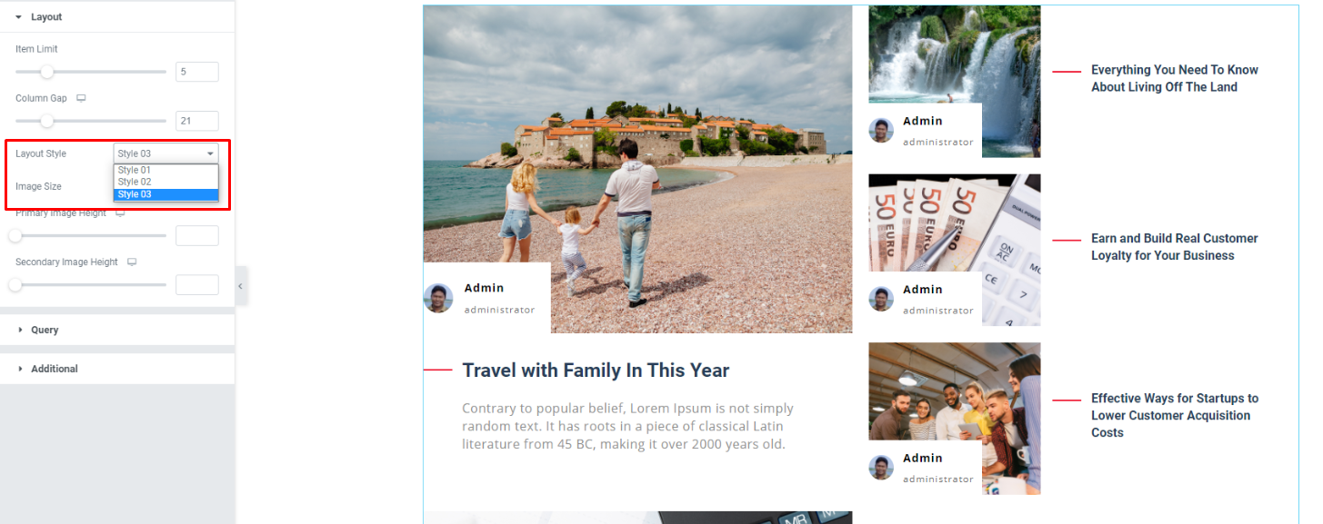 How to use Elite Grid widget