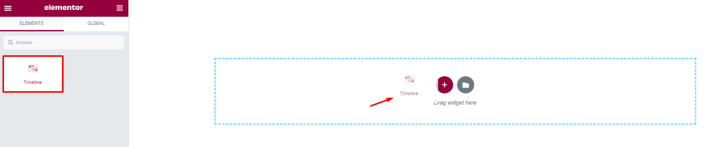 How to use the Timeline widget
