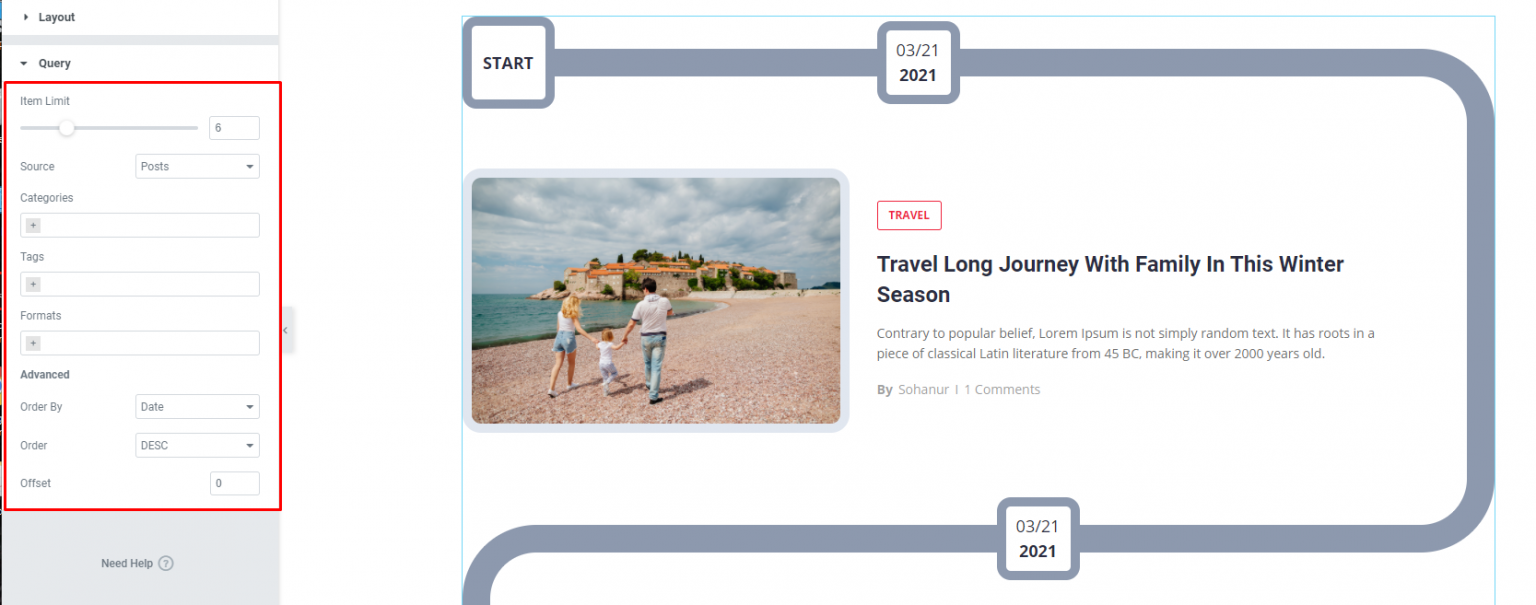 How to use the Timeline widget