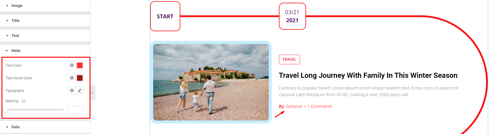 How to use the Timeline widget