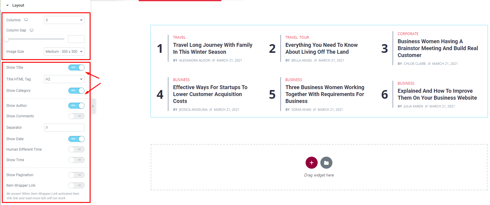 How to use Buzz List widget