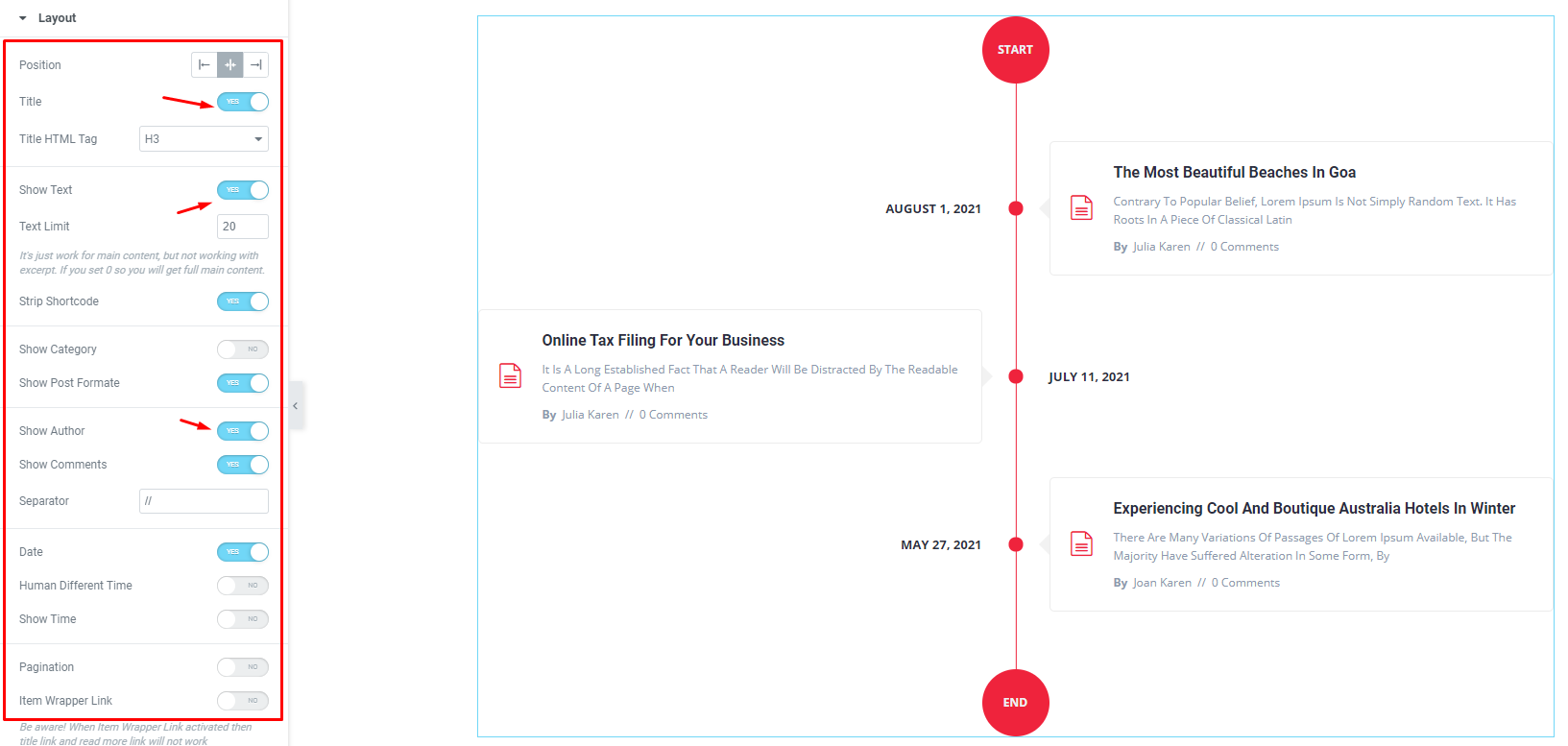 How to use Soft Elementor Timeline widget