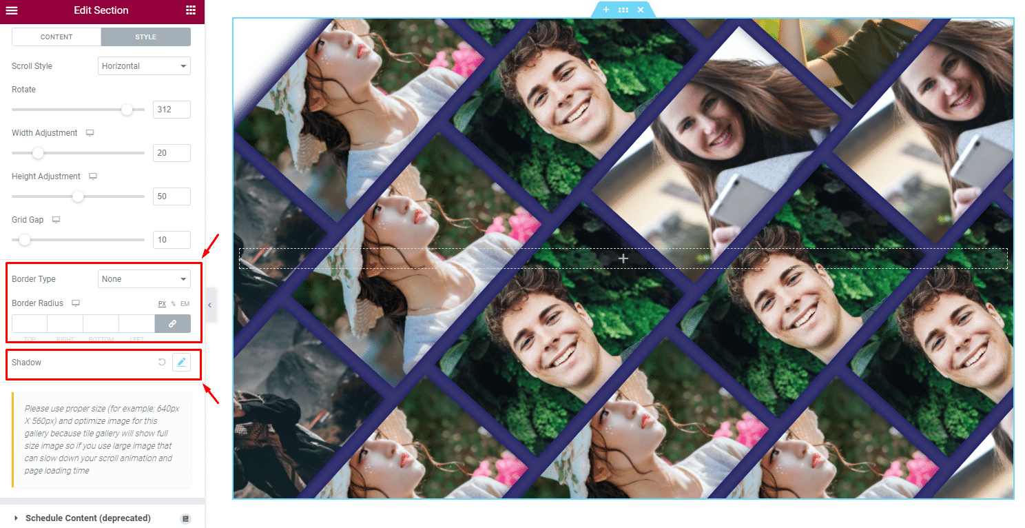 How To Use Tile Scroll Extension By Element Pack Addons For Elementor