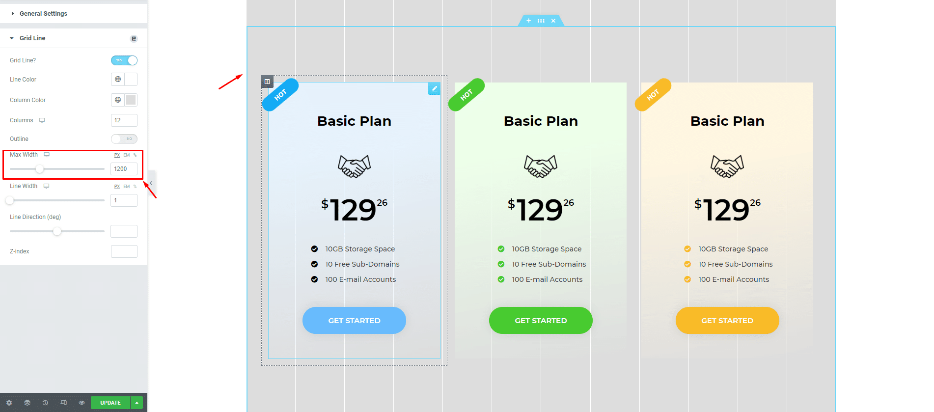 How to use Grid Line Extension By Element Pack Pro