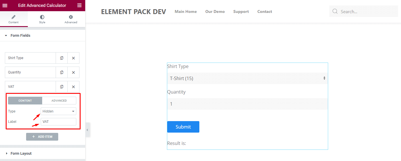 How to use Advanced Calculator widget by Element Pack - Addons for Elementor
