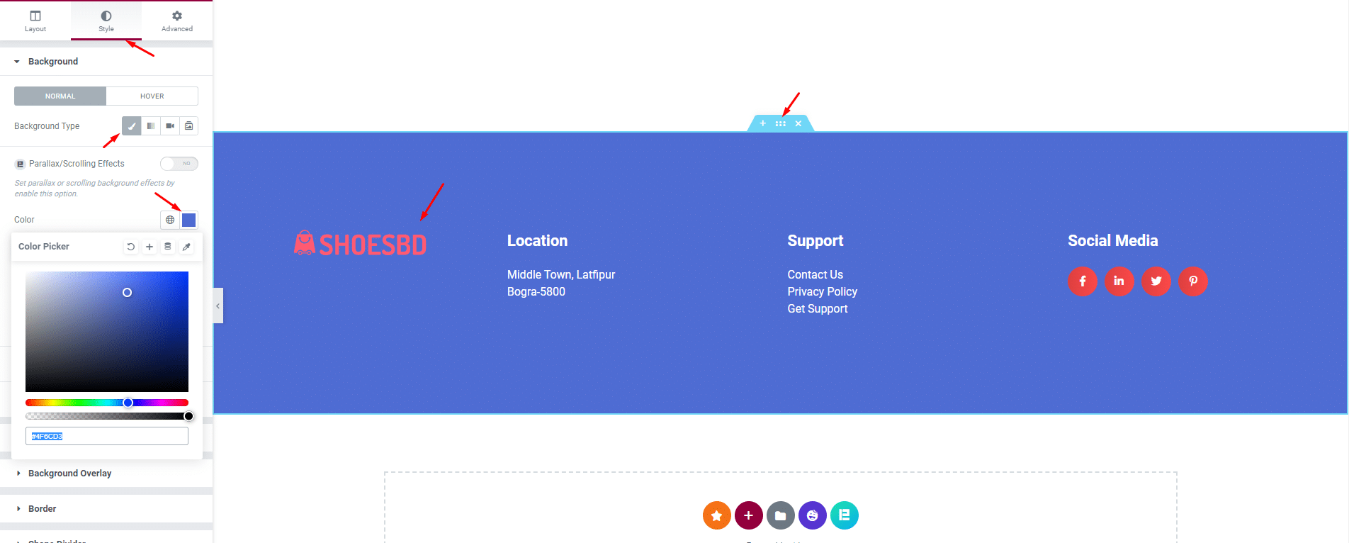 How to create the footer in GeneratePress using Elementor - BdThemes