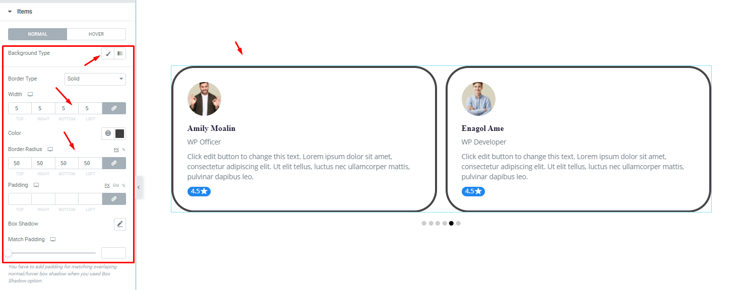 How to use Review Card Carousel widget by Element Pack