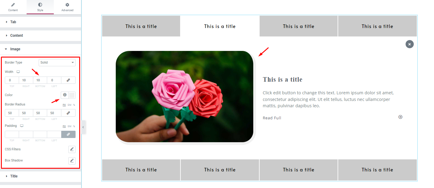 How to use Static Grid Tab widget by Element Pack