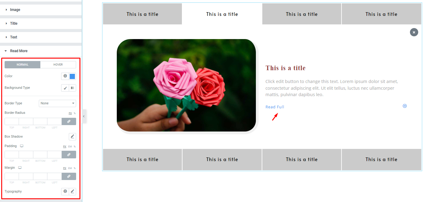 How to use Static Grid Tab widget by Element Pack