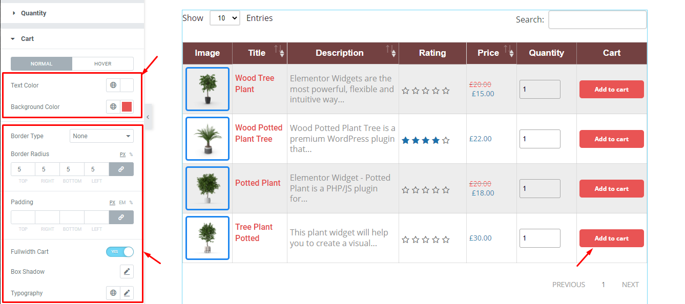 How To Use Product Table Widget For Your Online Store