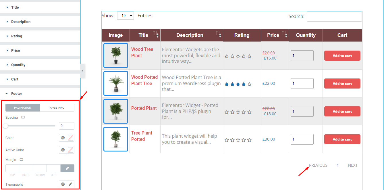How To Use Product Table Widget For Your Online Store