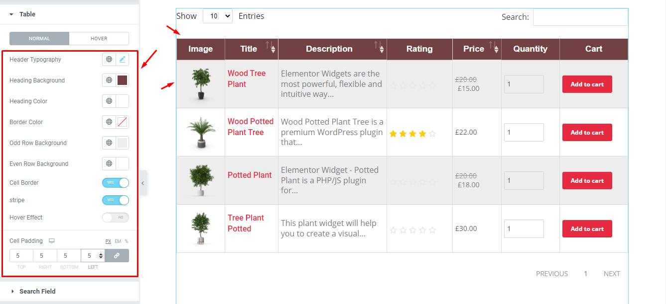 How To Use Product Table Widget For Your Online Store