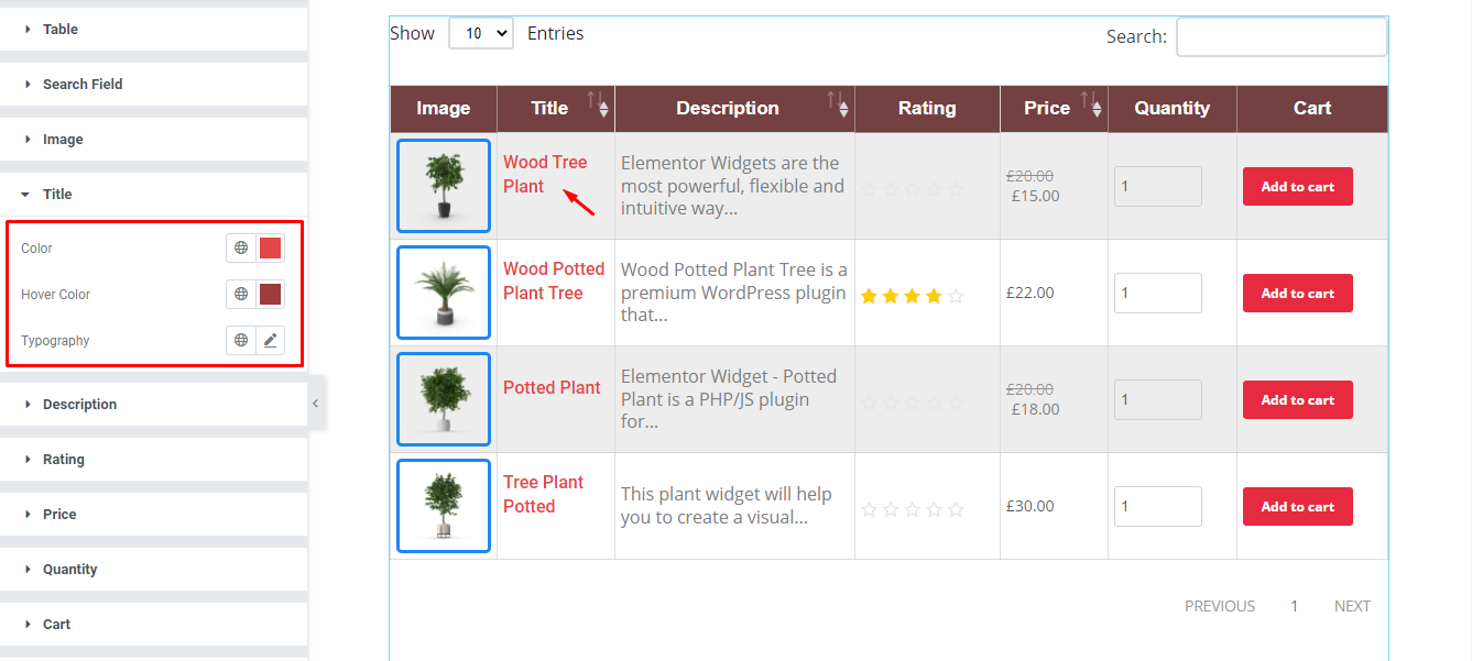 How To Use Product Table Widget For Your Online Store