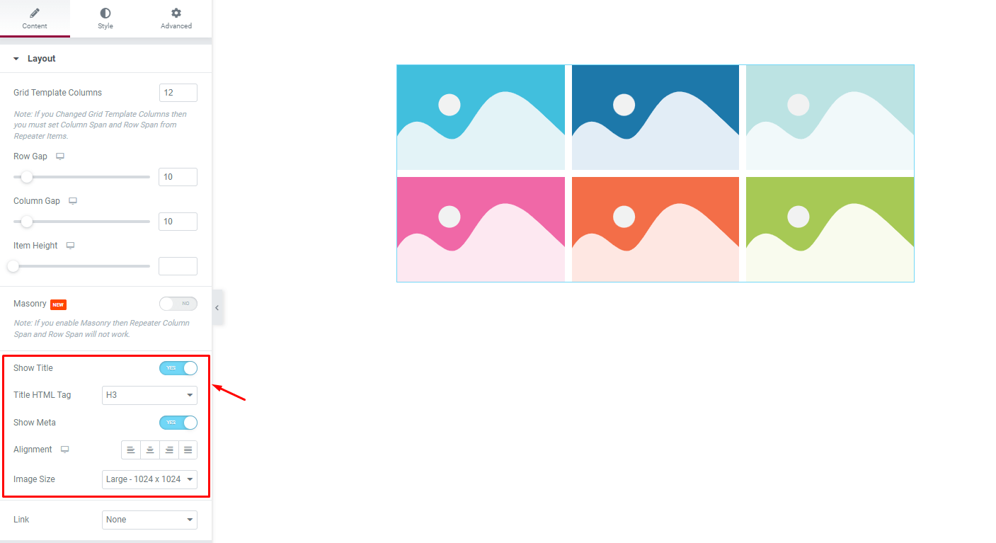 How to customize Epoch photo gallery widget