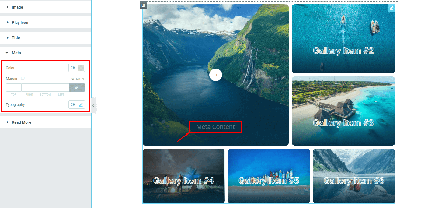 How to use gallery Flame widget in Elementor