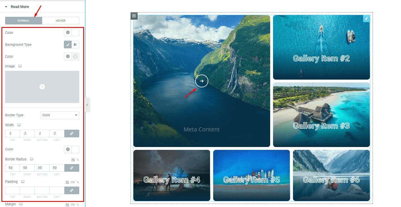 How to use gallery Flame widget in Elementor