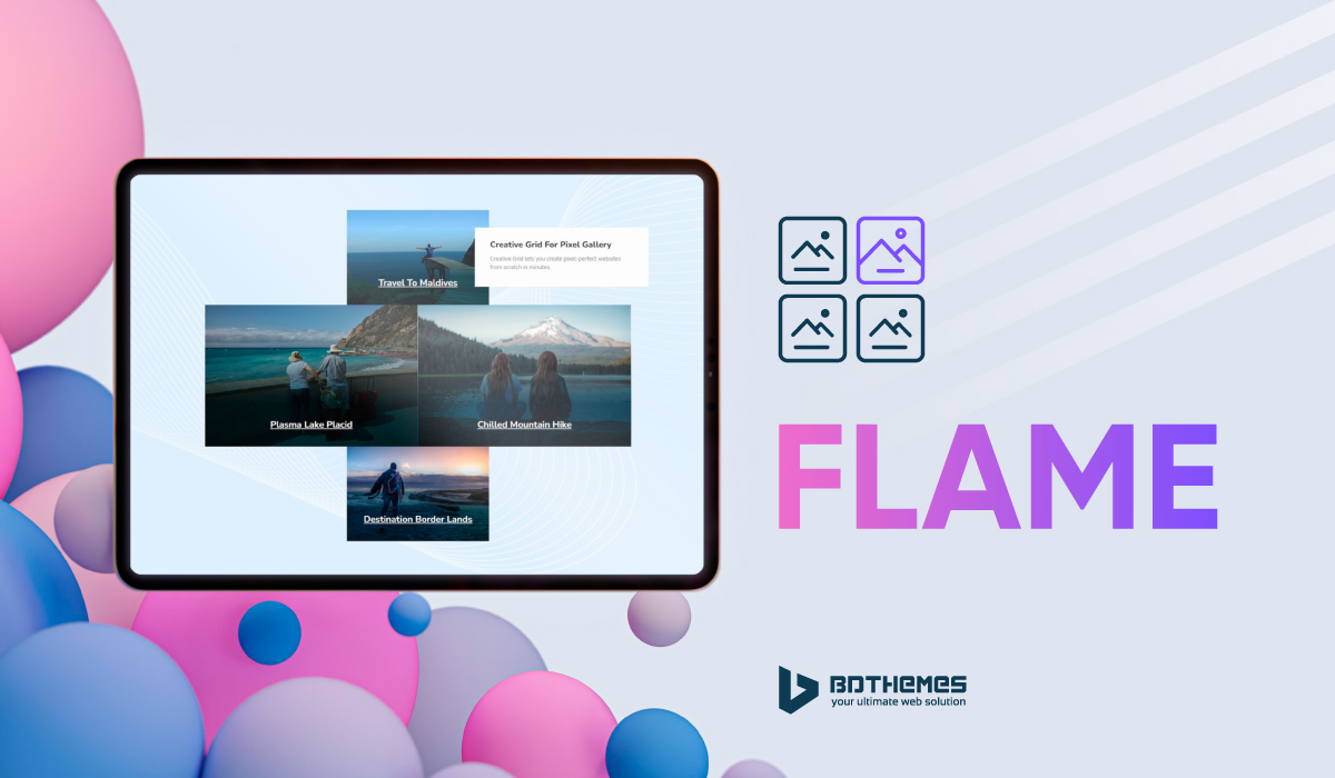 How to use gallery Flame widget in Elementor