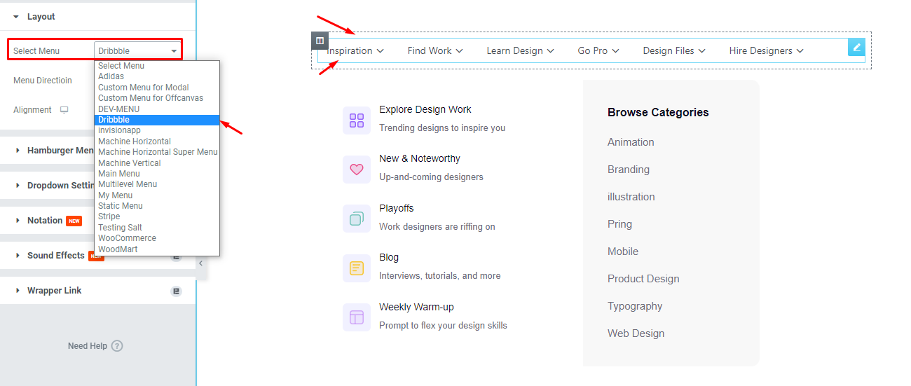 Build & Customize Mega Menu with Element Pack mega menu widget