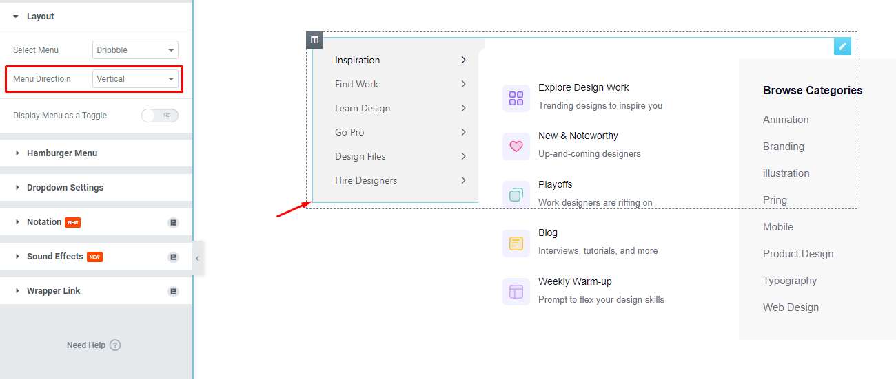 Build & Customize Mega Menu with Element Pack mega menu widget
