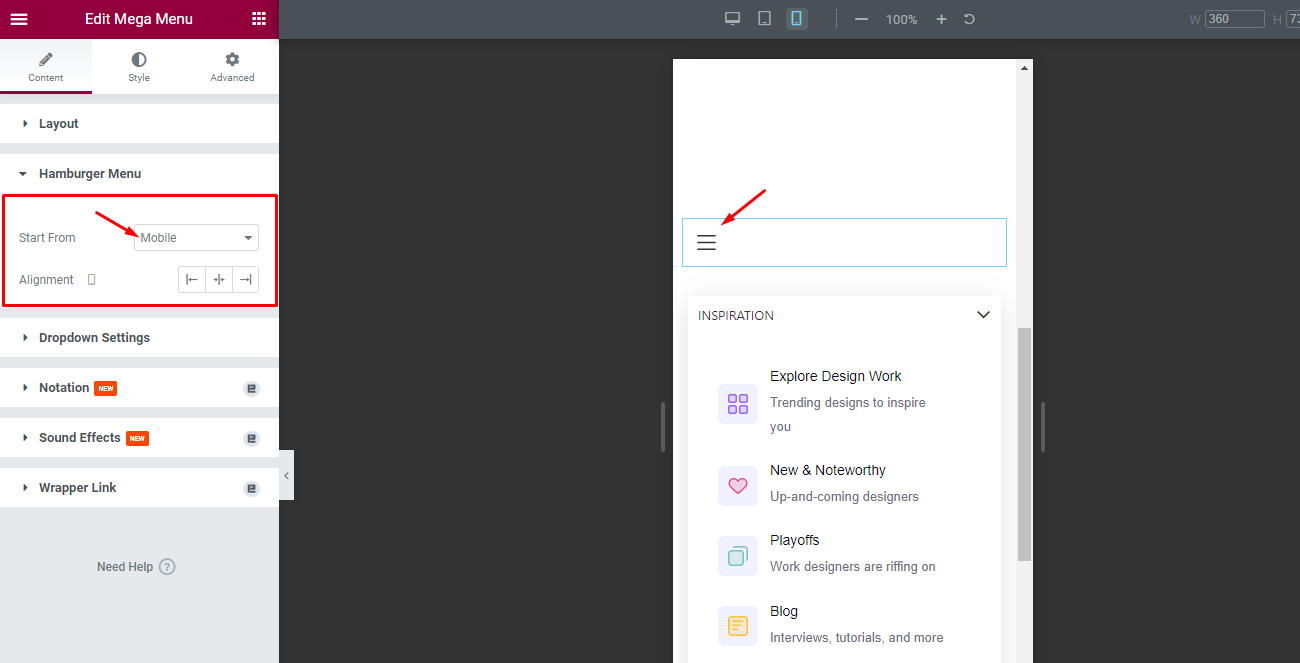 Build & Customize Mega Menu with Element Pack mega menu widget