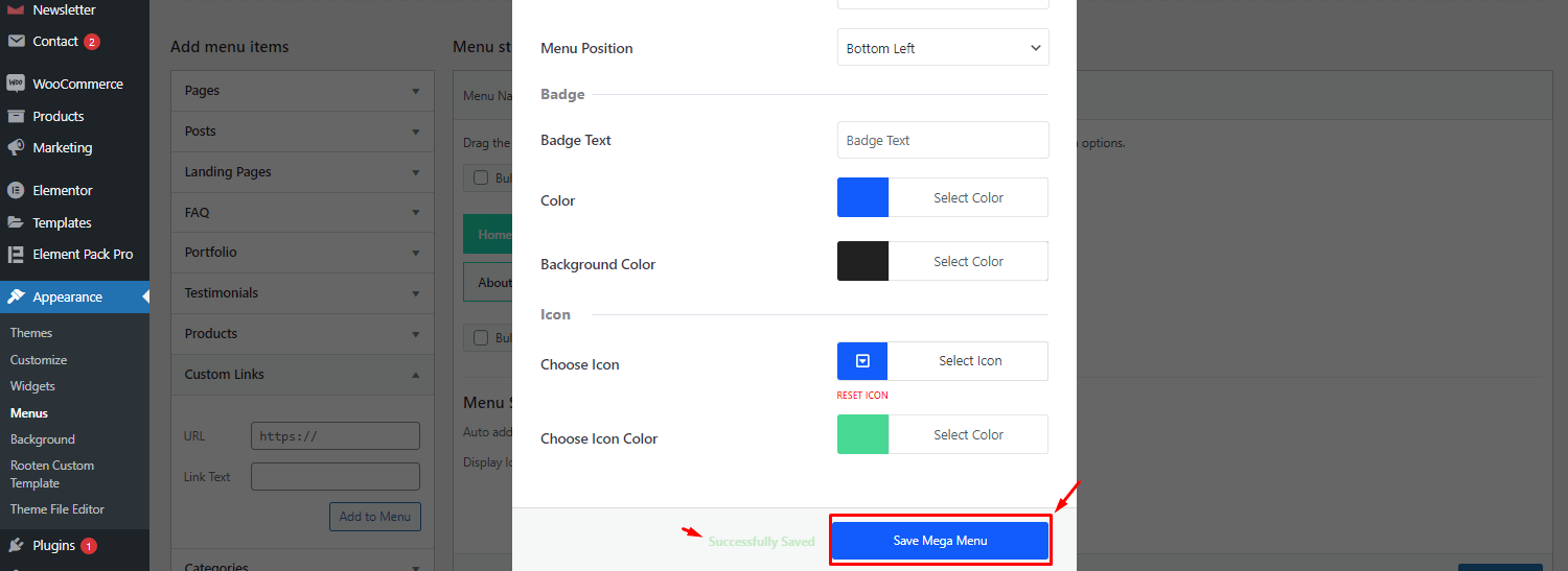 Build And Customize Mega Menu With Element Pack Mega Menu Widget