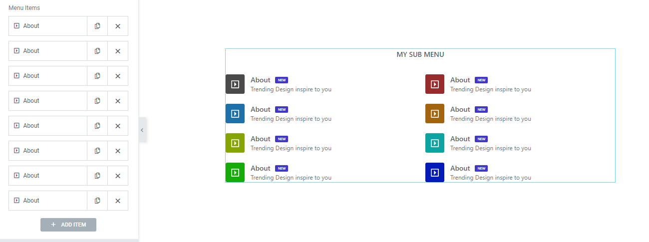 Learn about sub-menu customization in Element Pack Pro