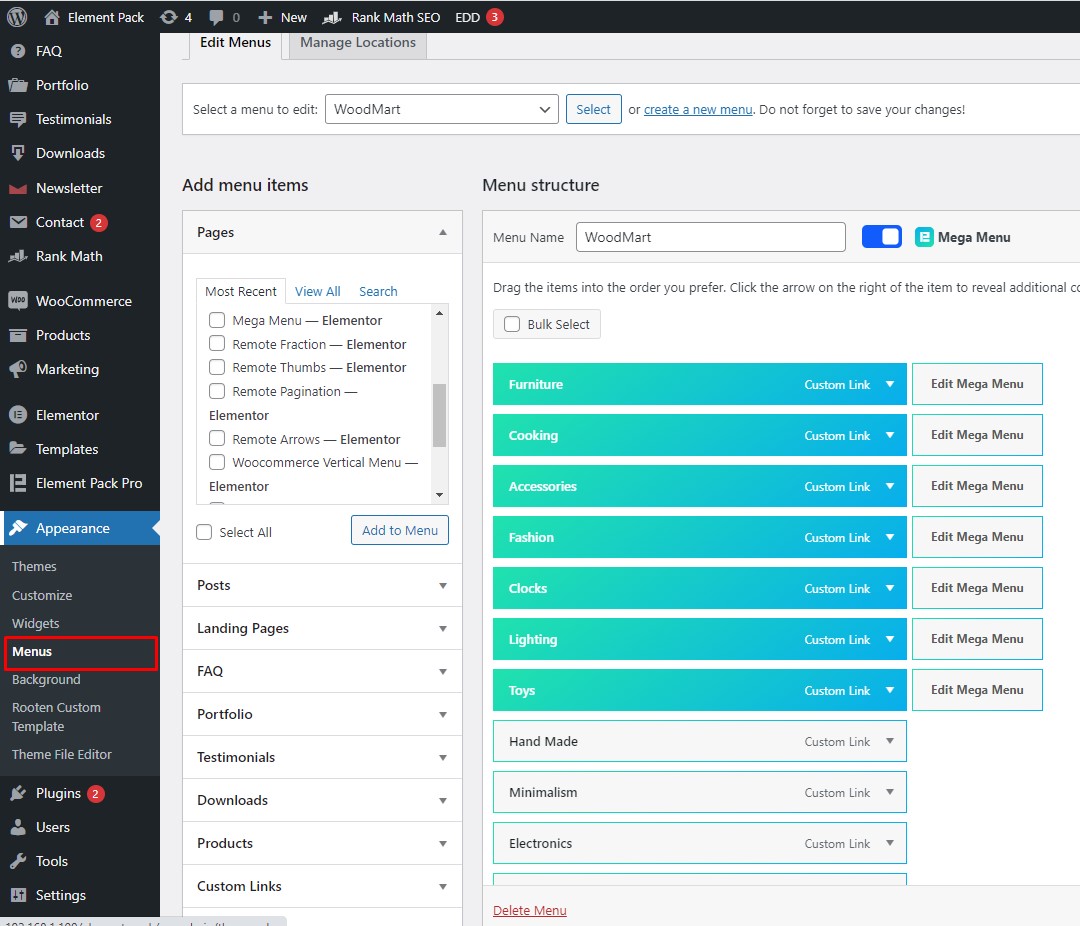 How to build a mega menu with Elementor - BdThemes