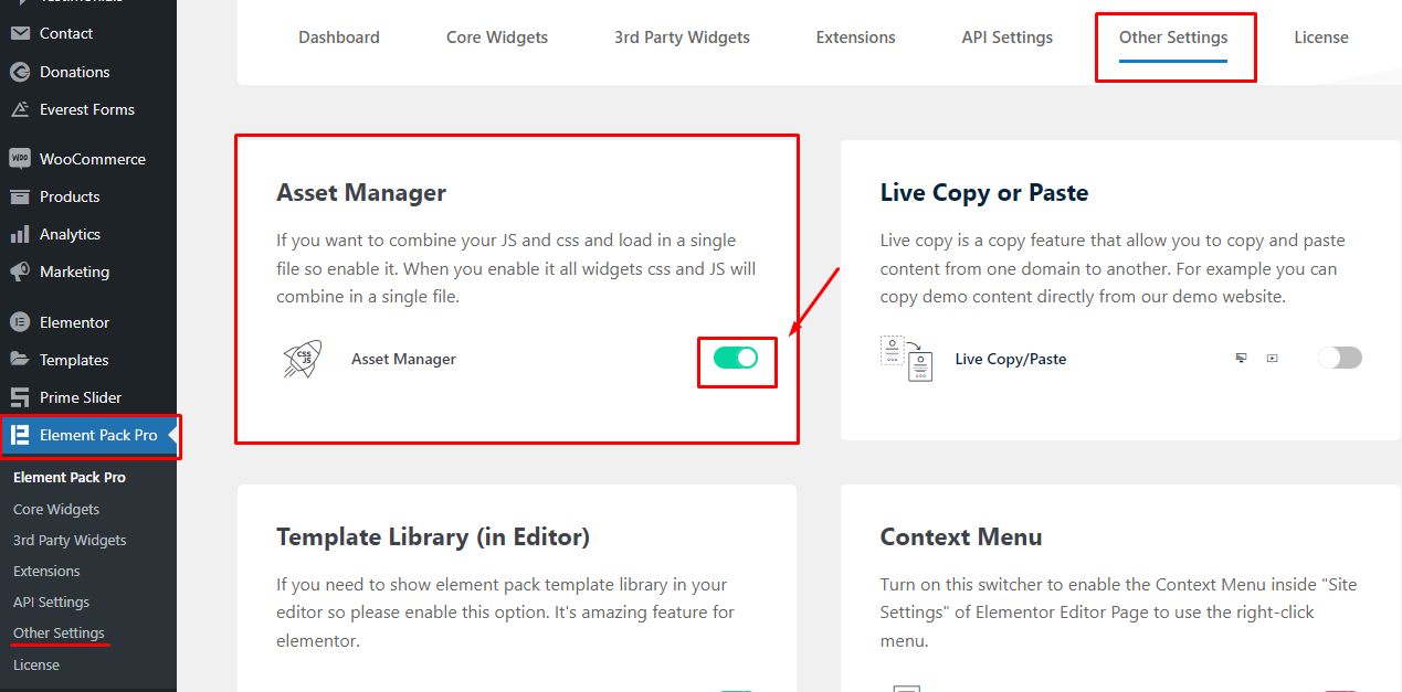 How to use Asset Manager in Element Pack