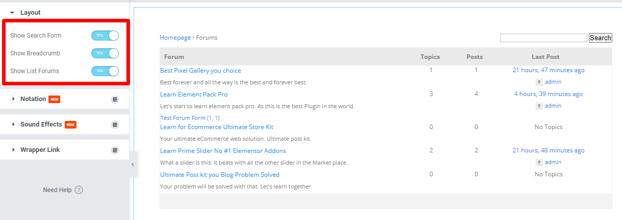 How to use Bbpress Forum Index Widget