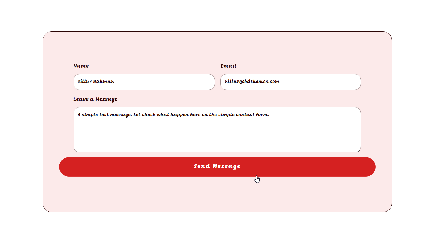 How to set up email on the Simple Contact Form Widget