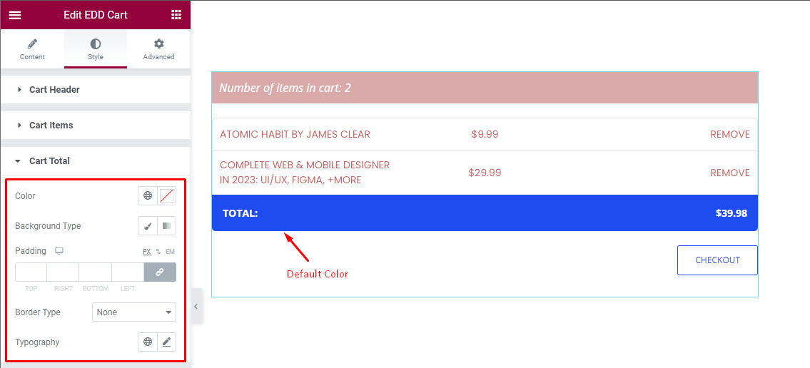 How to use EDD Cart Widget