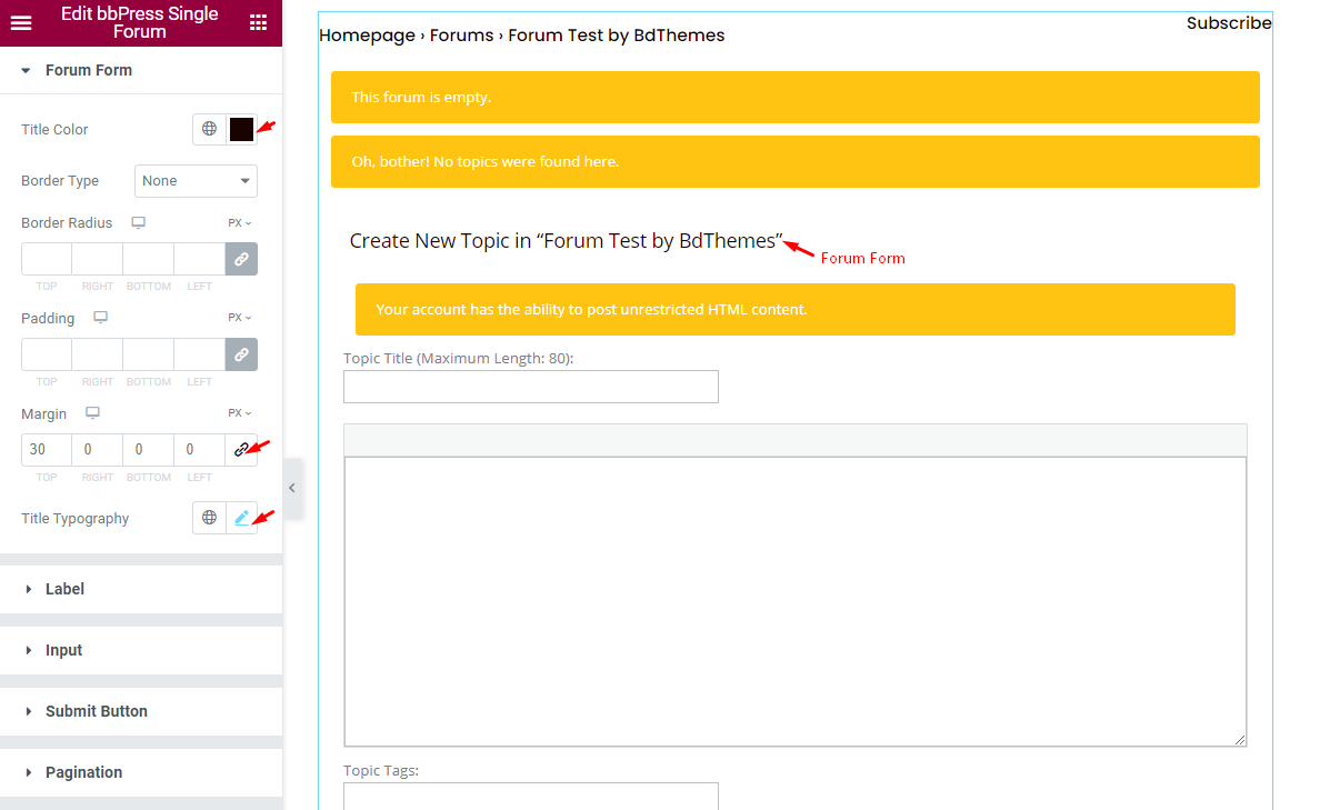 How to use Bbpress Single Forum Widget