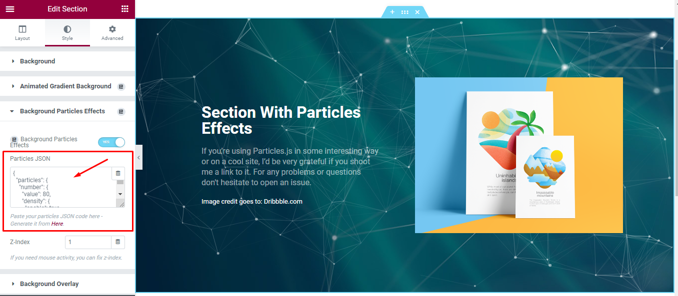 How To Use Section Particles Extension By Element Pack Pro