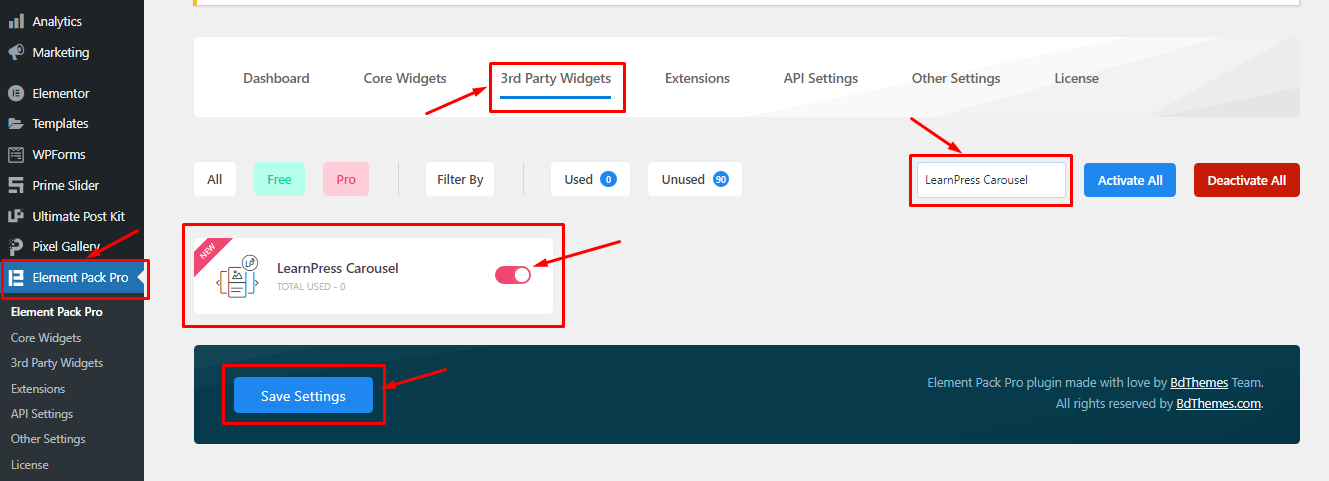 How To Use LearnPress Carousel Widget By Element Pack Pro