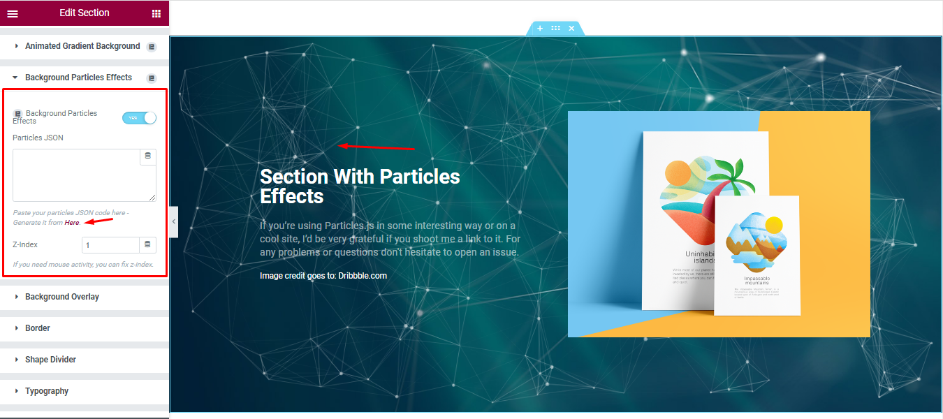 How To Use Section Particles Extension By Element Pack Pro