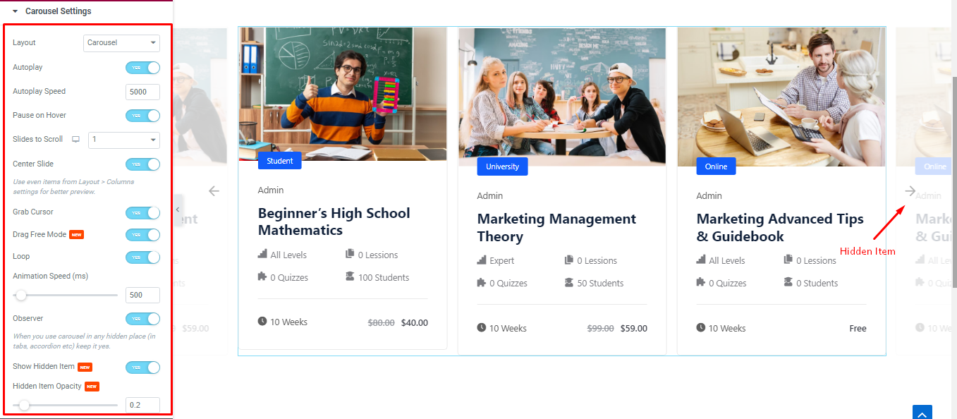 How To Use LearnPress Carousel Widget By Element Pack Pro