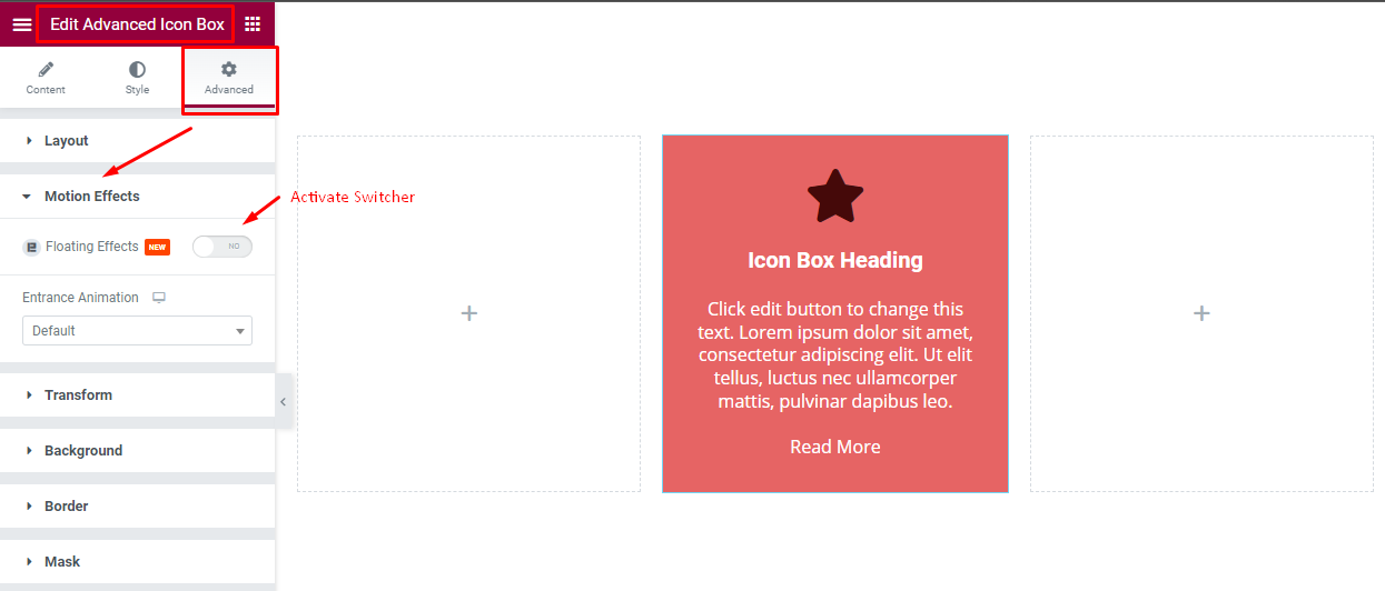 How to use Floating Effects Extension