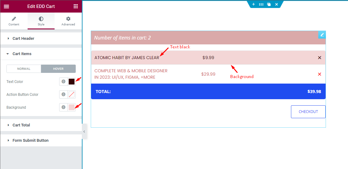 How to use EDD Cart Widget