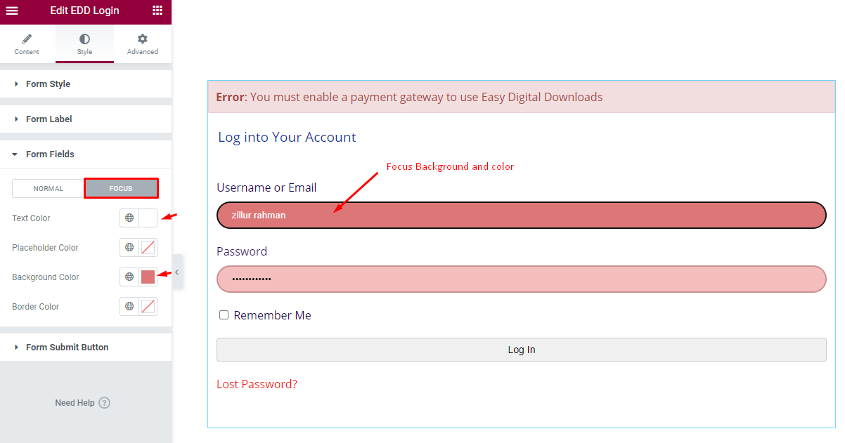How to use EDD Login Widget