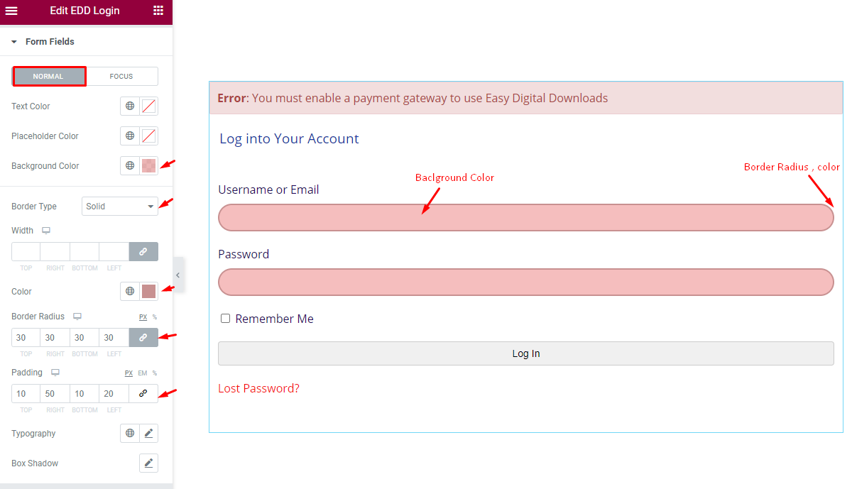 How to use EDD Login Widget