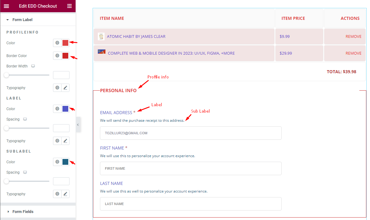 How to use EDD Checkout Widget