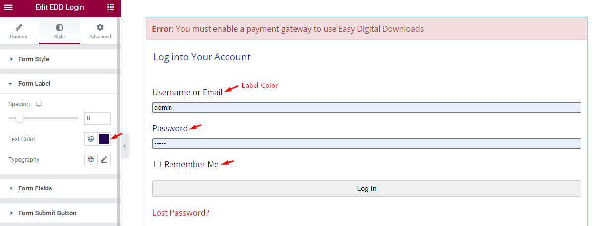 How to use EDD Login Widget