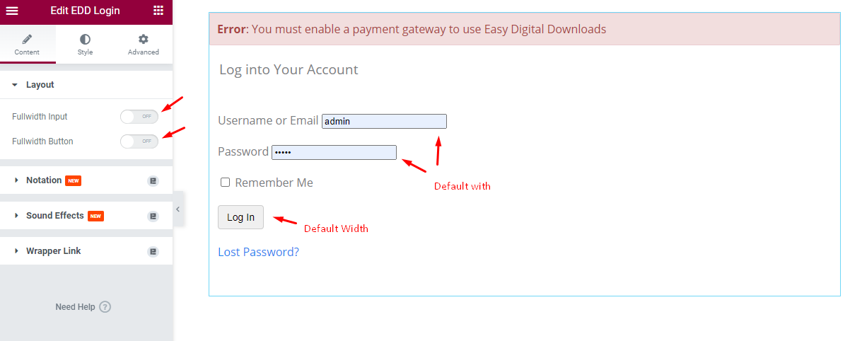 How to use EDD Login Widget