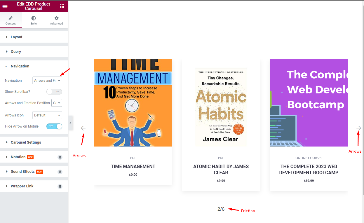 How to use EDD Product Carousel Widget