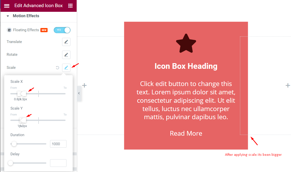How to use Floating Effects Extension
