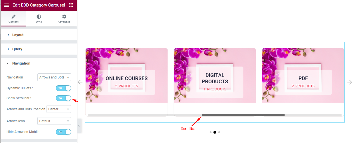 How to use EDD Category Carousel Widget