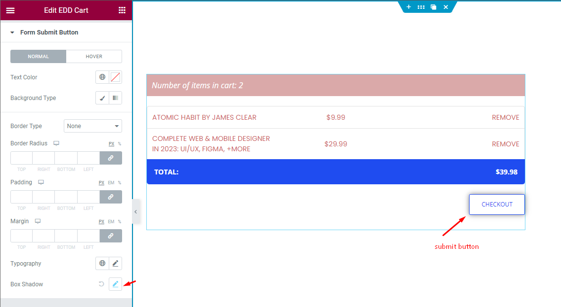 How to use EDD Cart Widget